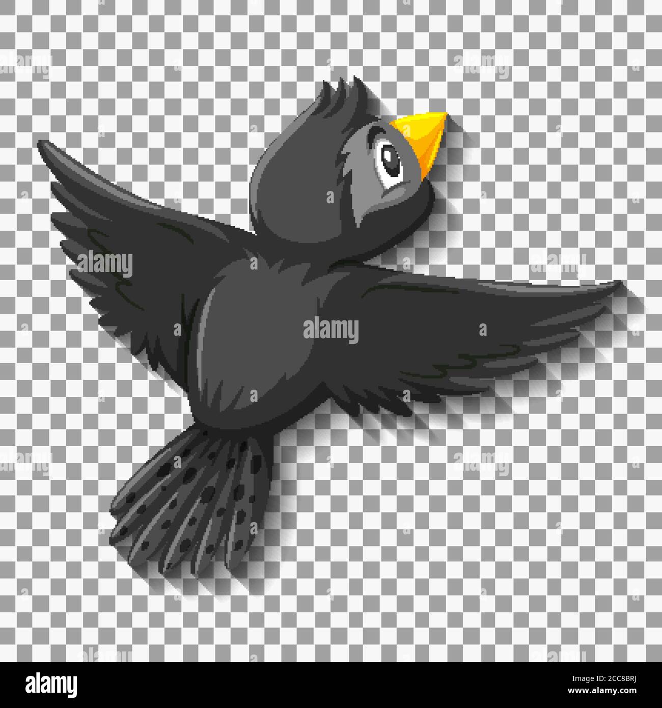 Black bird cartoon character illustration Stock Vector Image & Art - Alamy