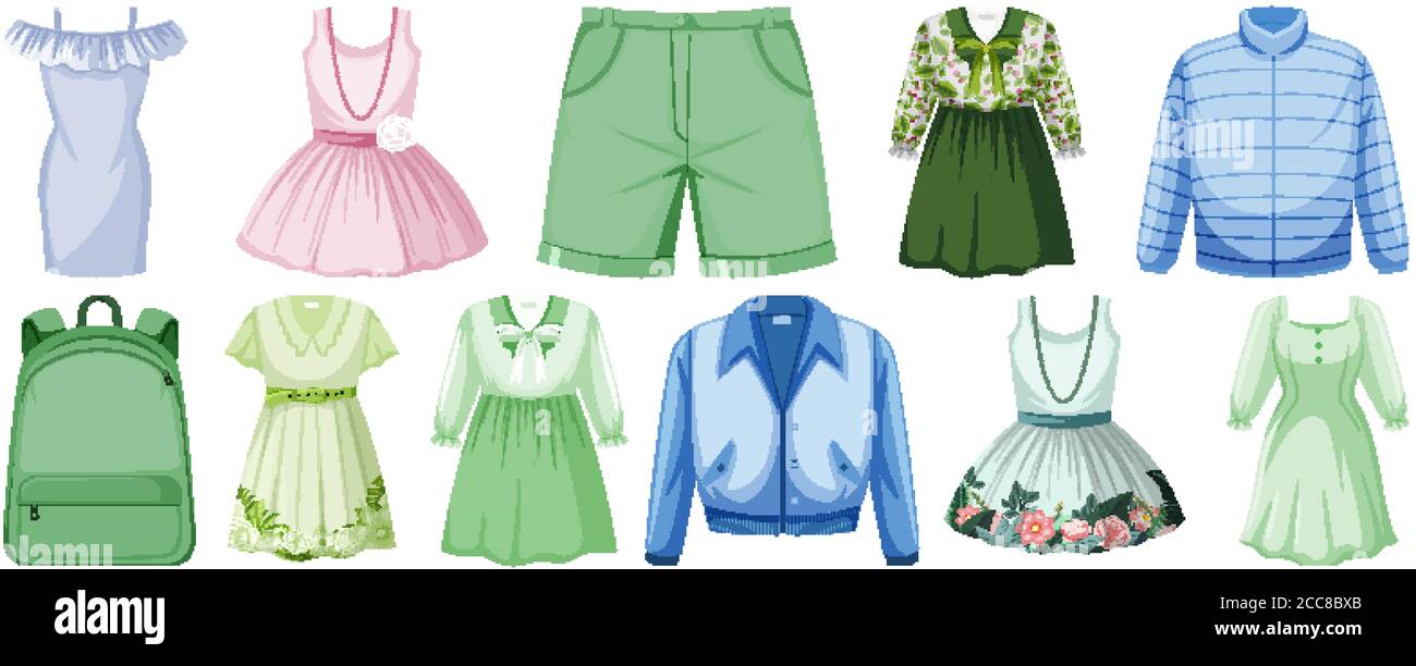 Set of costume objects illustration Stock Vector Image & Art - Alamy