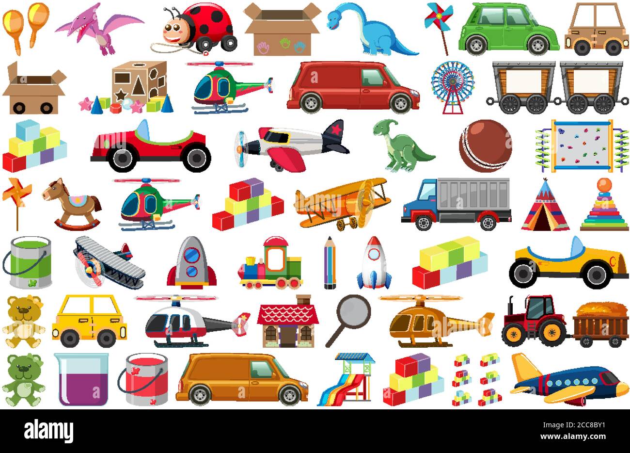 Set of children toys illustration Stock Vector Image & Art - Alamy