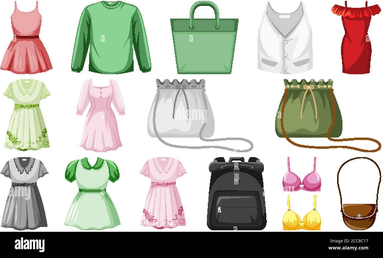 Set of costume objects illustration Stock Vector Image & Art - Alamy