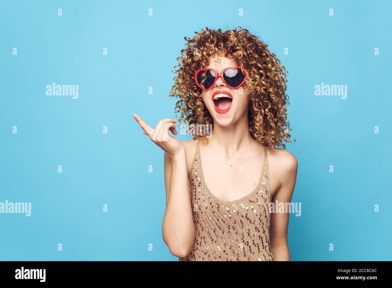 Pretty girl expression of feelings cropped view Stock Photo - Alamy