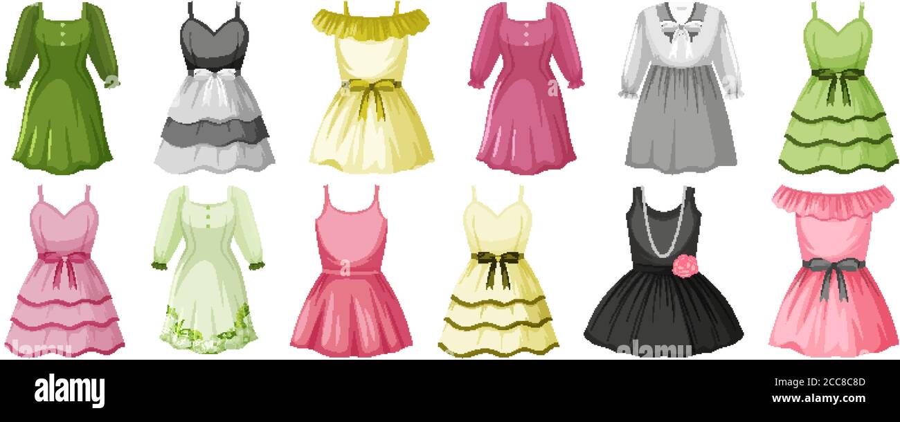 Set of costume objects illustration Stock Vector Image & Art - Alamy