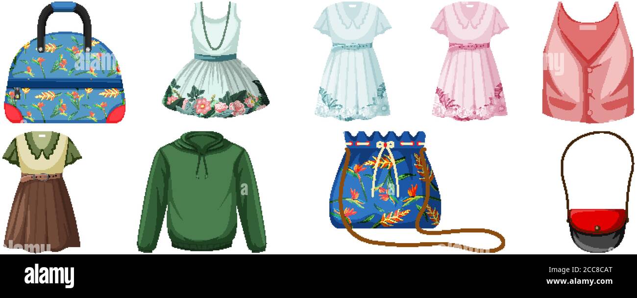 Set of costume objects illustration Stock Vector Image & Art - Alamy