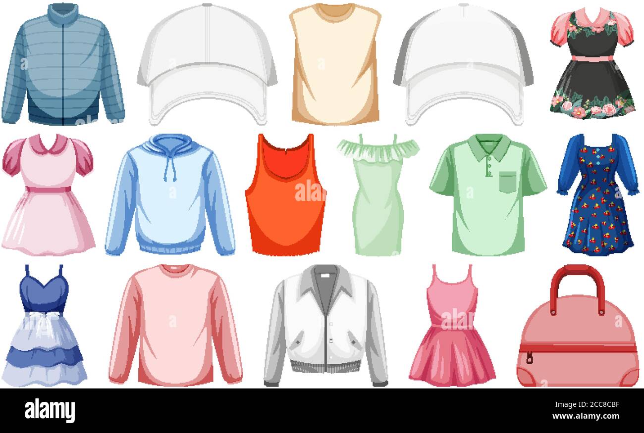 Set of costume objects illustration Stock Vector Image & Art - Alamy