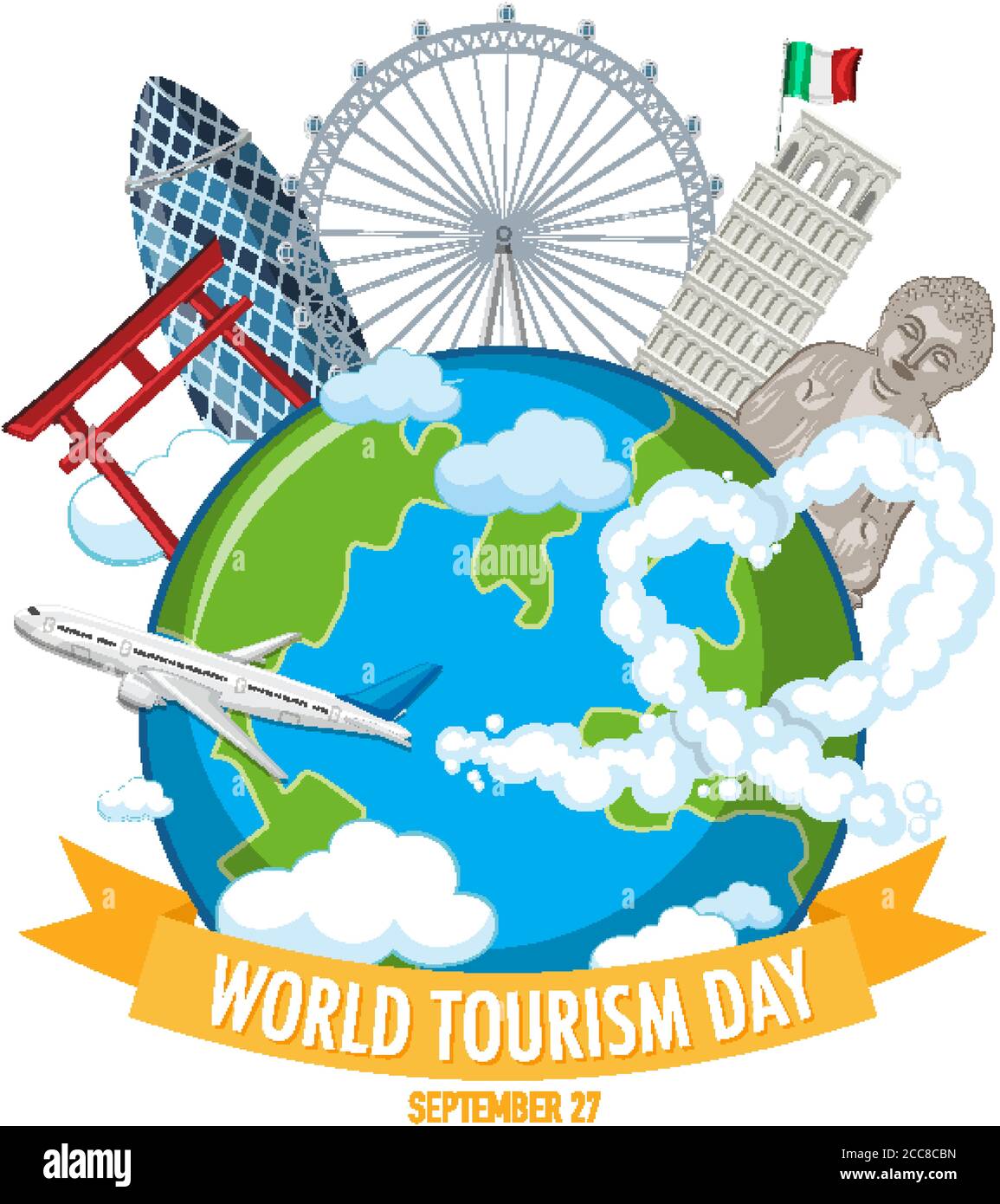 World tourism day symbol illustration Stock Vector Image & Art - Alamy