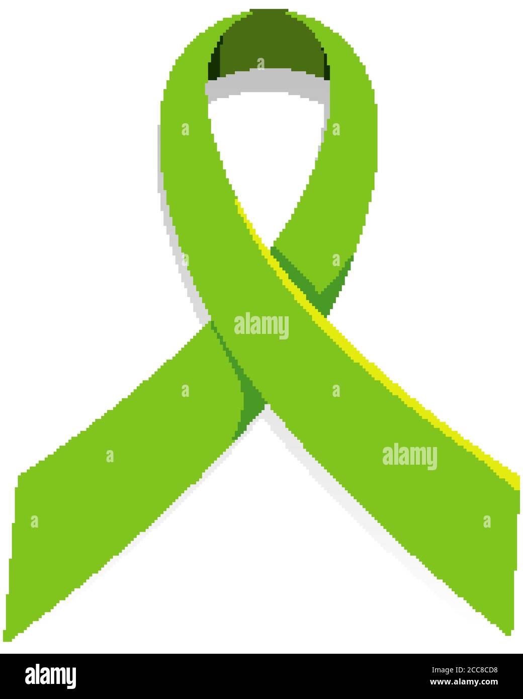 Isolated green ribbon on white background illustration Stock Vector ...