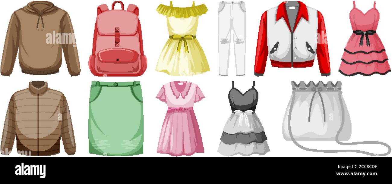 Set of costume objects illustration Stock Vector Image & Art - Alamy