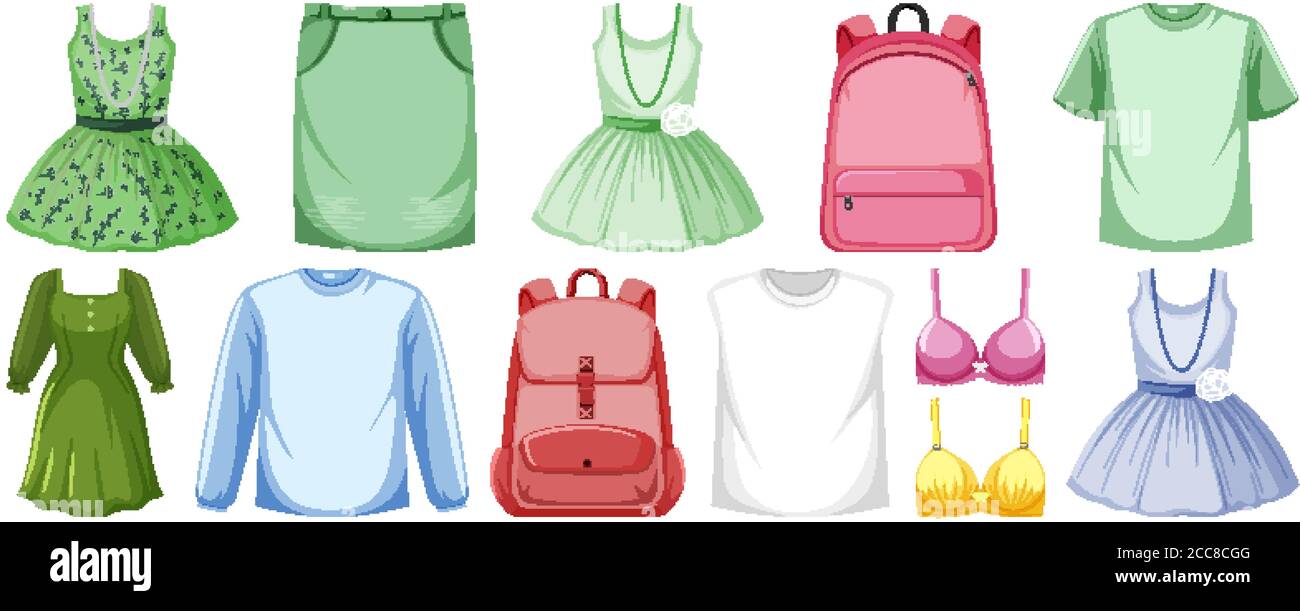 Set of costume objects illustration Stock Vector Image & Art - Alamy