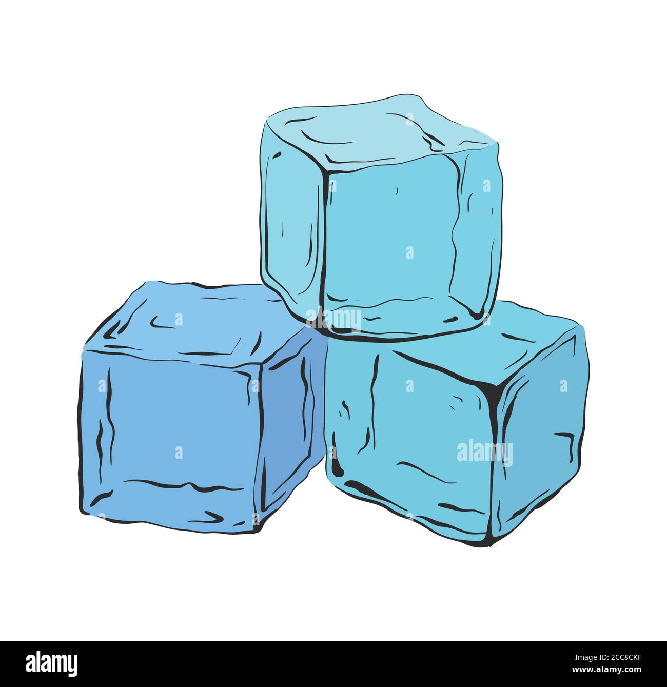 Cartoon ice cubes frozen water hi-res stock photography and images - Alamy