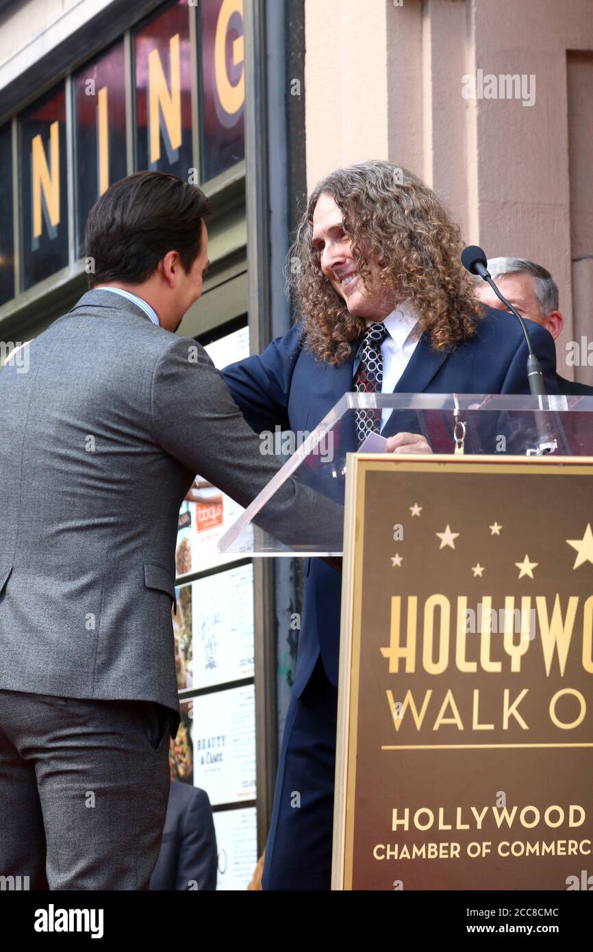 LOS ANGELES - NOV 30: Lin-Manuel Miranda, Weird Al Yankovic at the Lin ...
