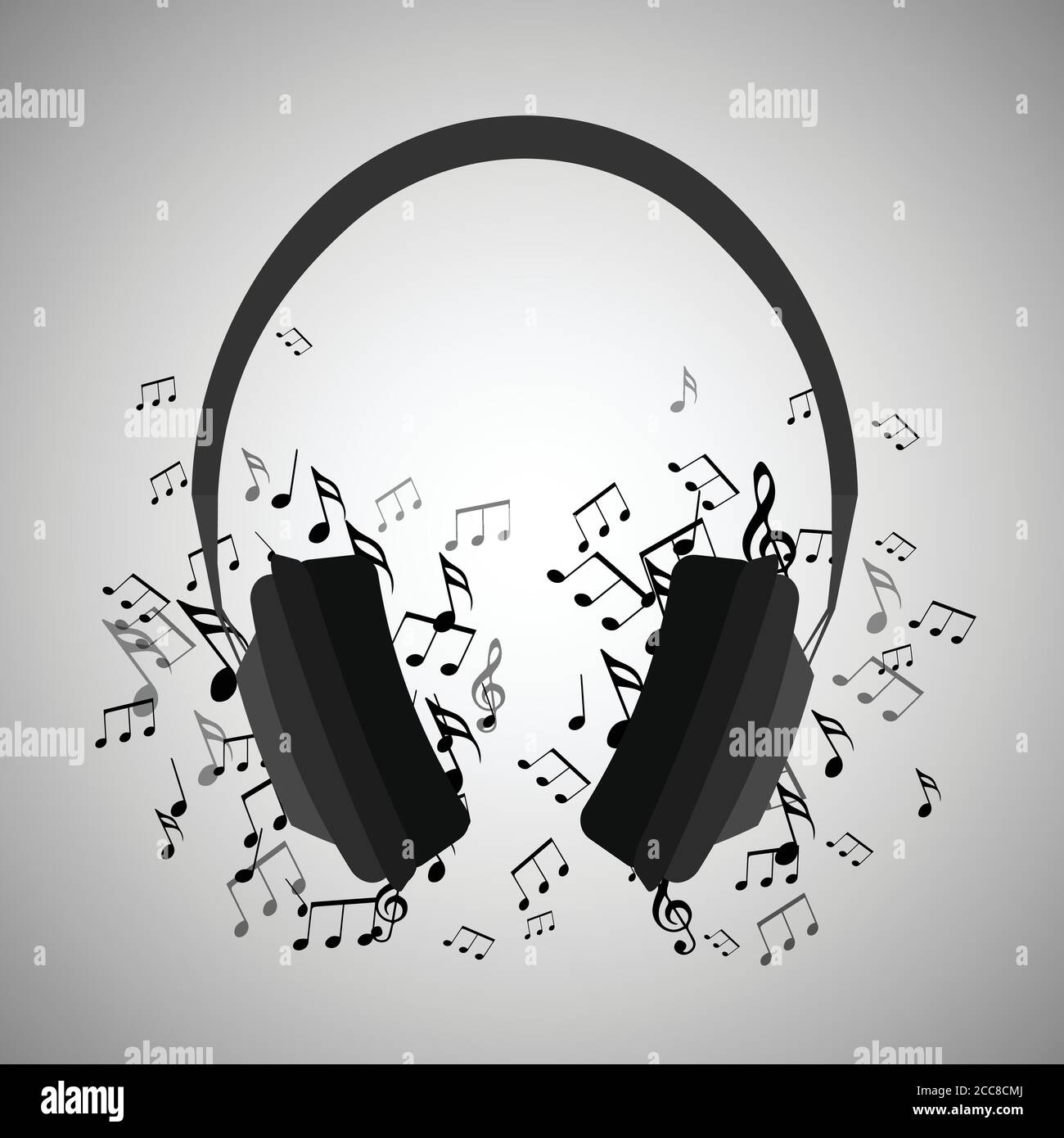Headphone Music Note Clipart