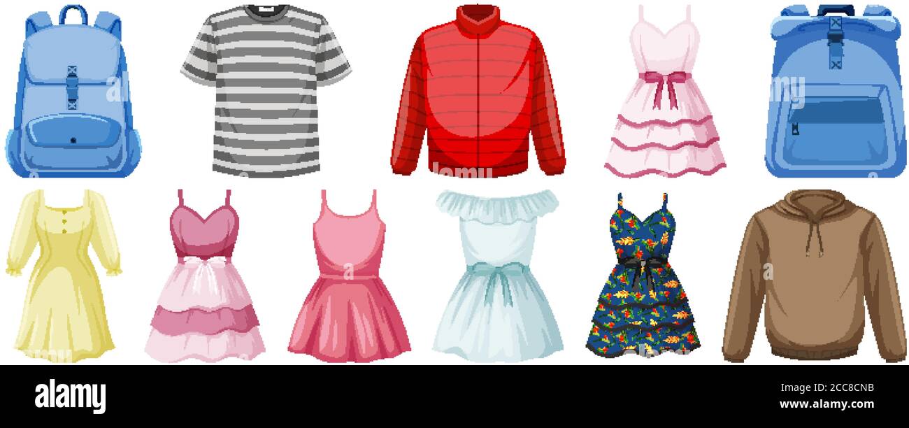 Set of costume objects illustration Stock Vector Image & Art - Alamy