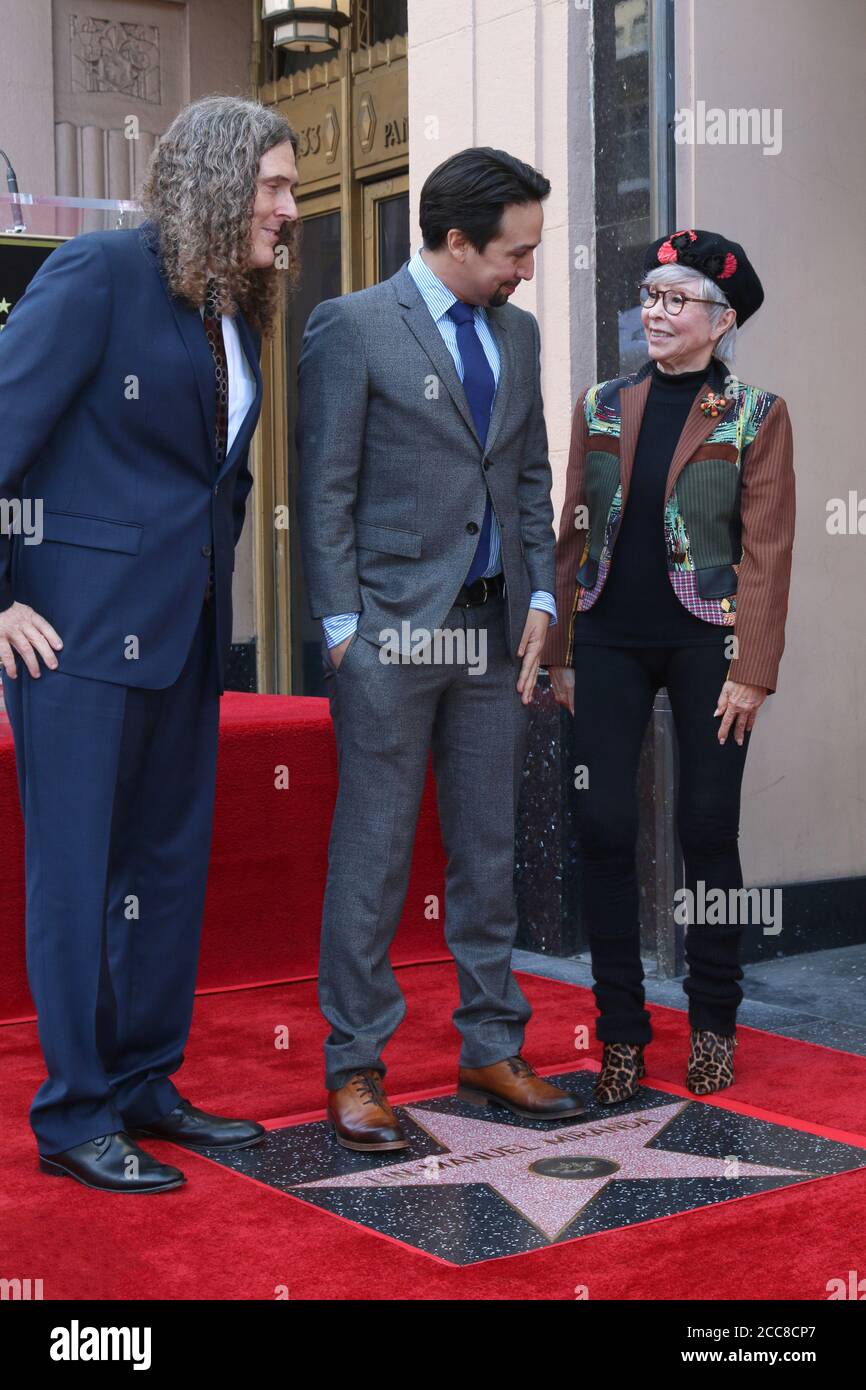 Lin manuel miranda weird al yankovic rita moreno hi-res stock ...