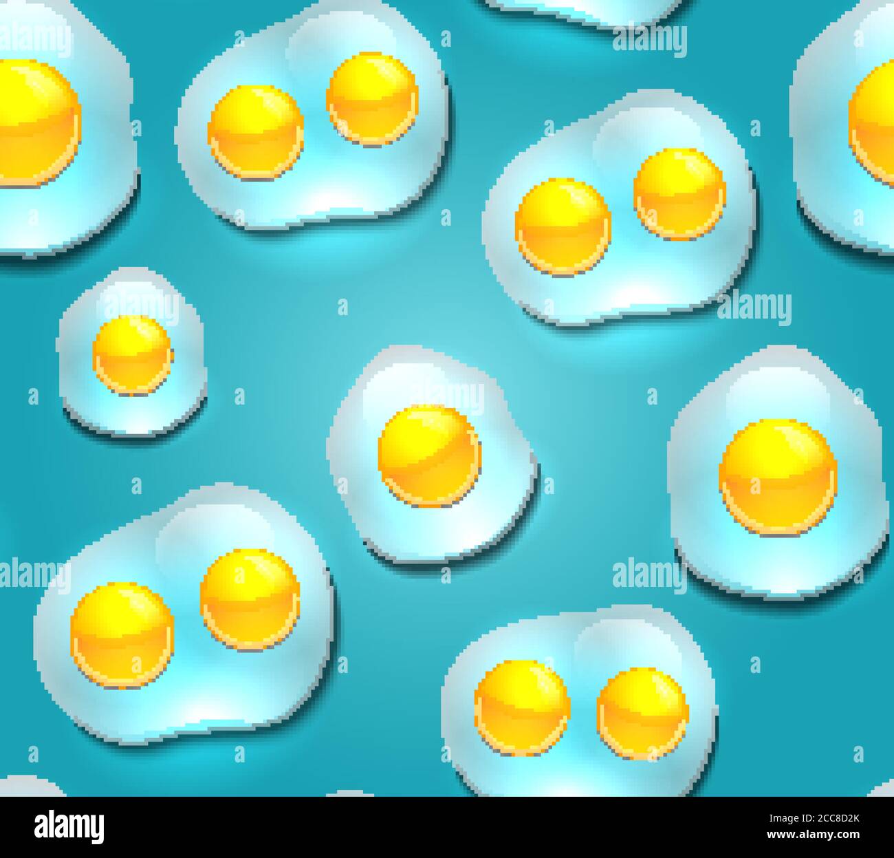 Seamless texture with fried eggs. Omelette. Vector background for your ...