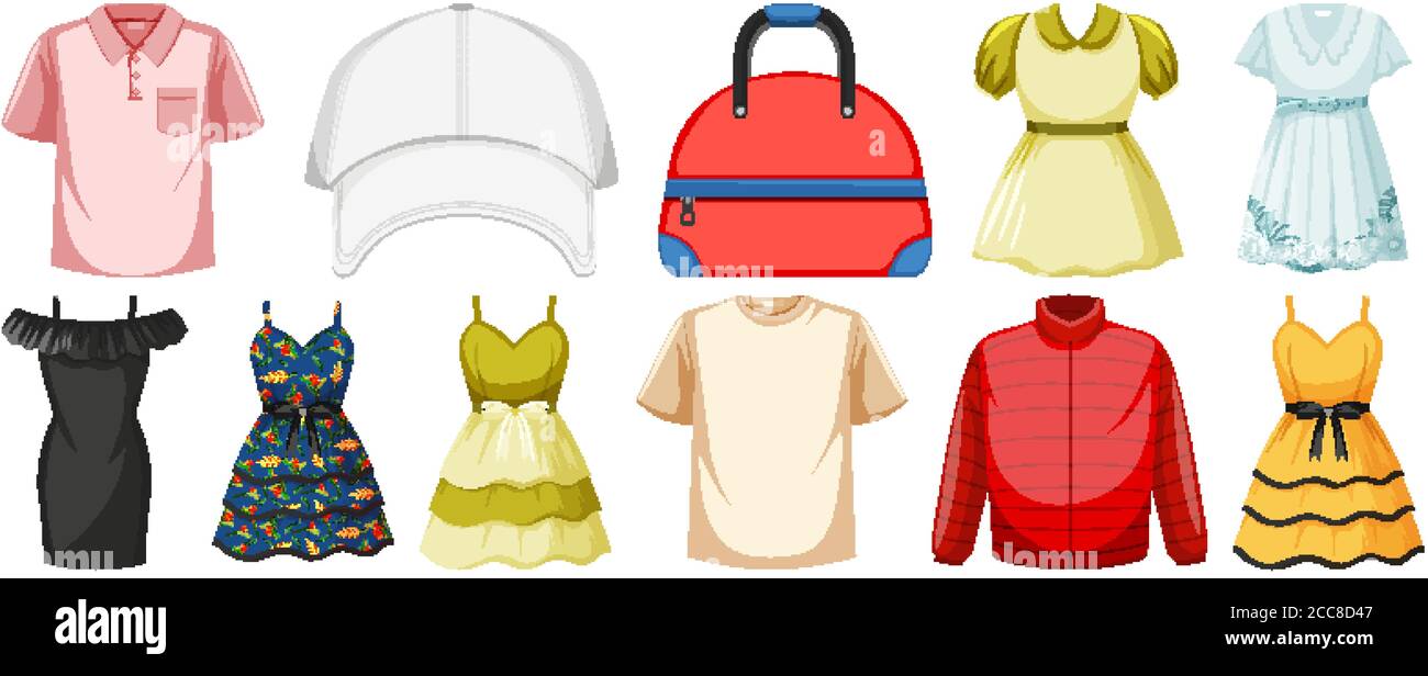 Set of costume objects illustration Stock Vector Image & Art - Alamy