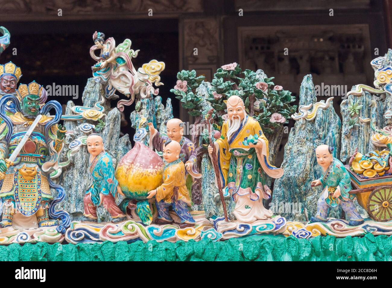 Statue at Songshan Ciyou Temple in Songshan District, Taipei, Taiwan ...