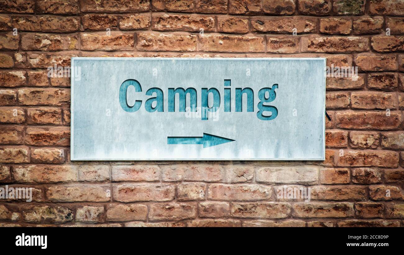 Road Sign Camping Caravan Site High Resolution Stock Photography and ...