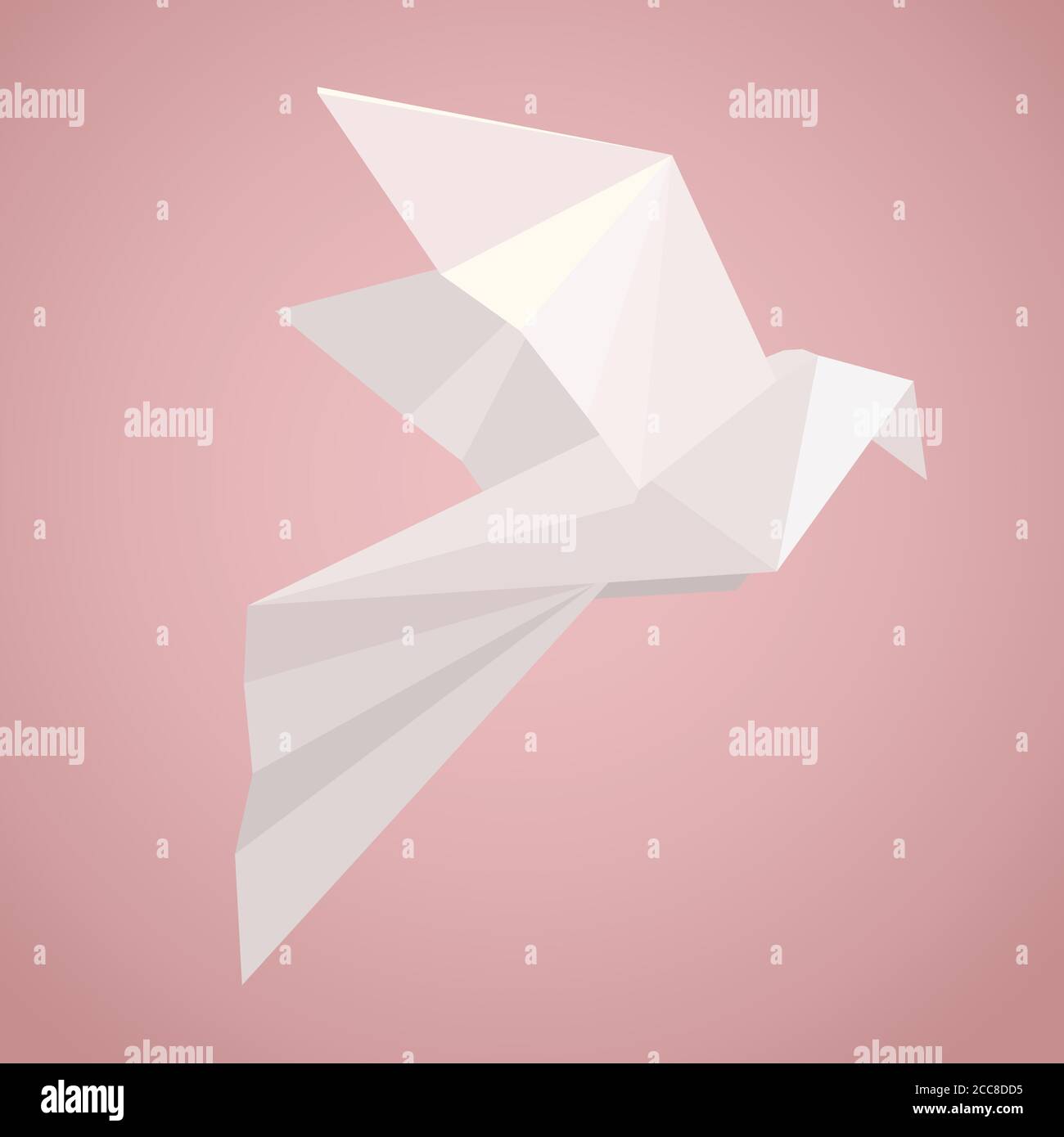White origami pigeon. Paper Zoo. Vector element for your creativity ...