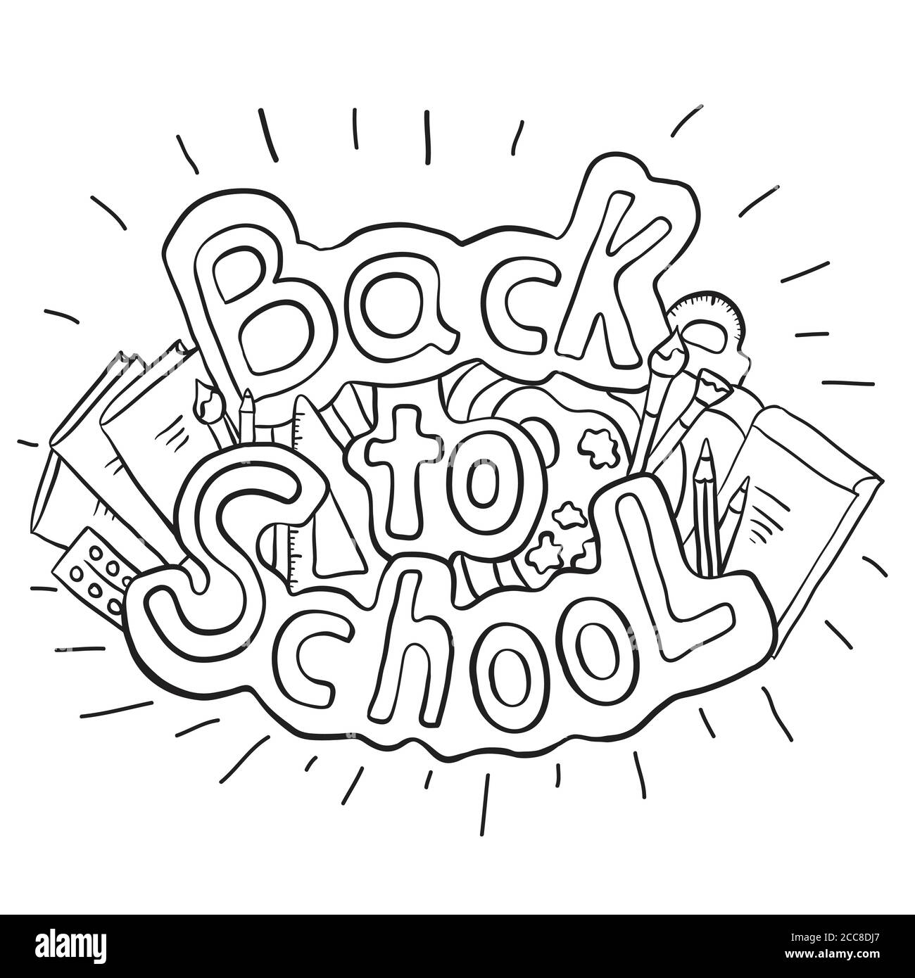 Back To School Clipart Black And White