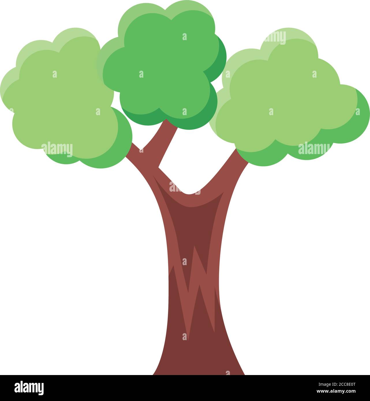 branched tree flat style icon vector illustration design Stock Vector ...