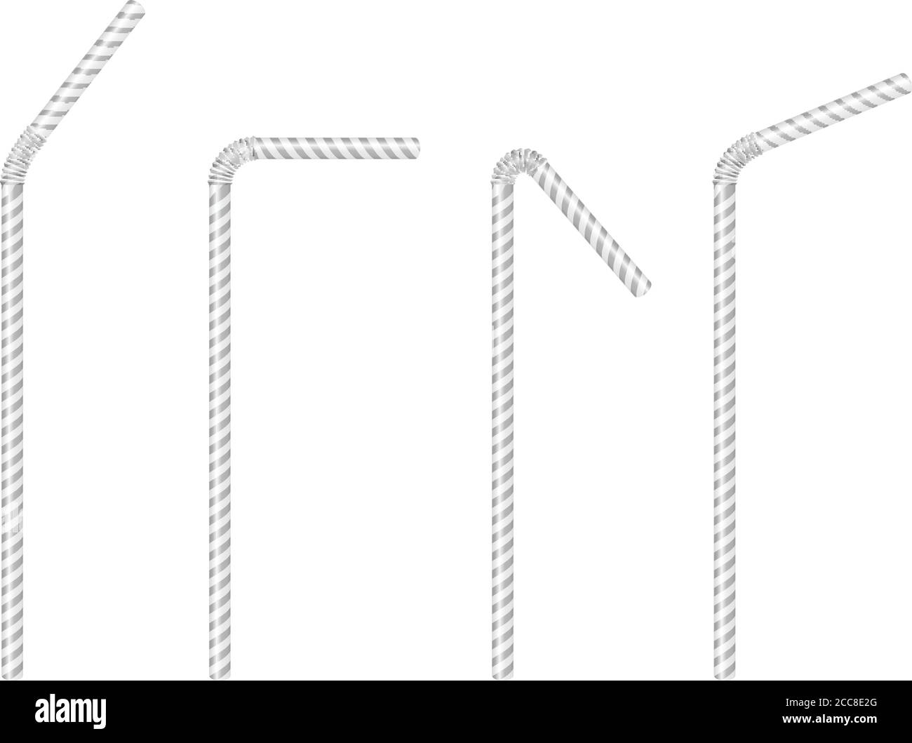 Drinking straw set on a white background. Vector illustration Stock ...