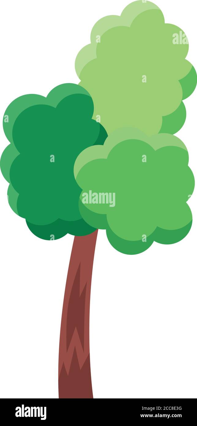 branched tree flat style icon vector illustration design Stock Vector ...