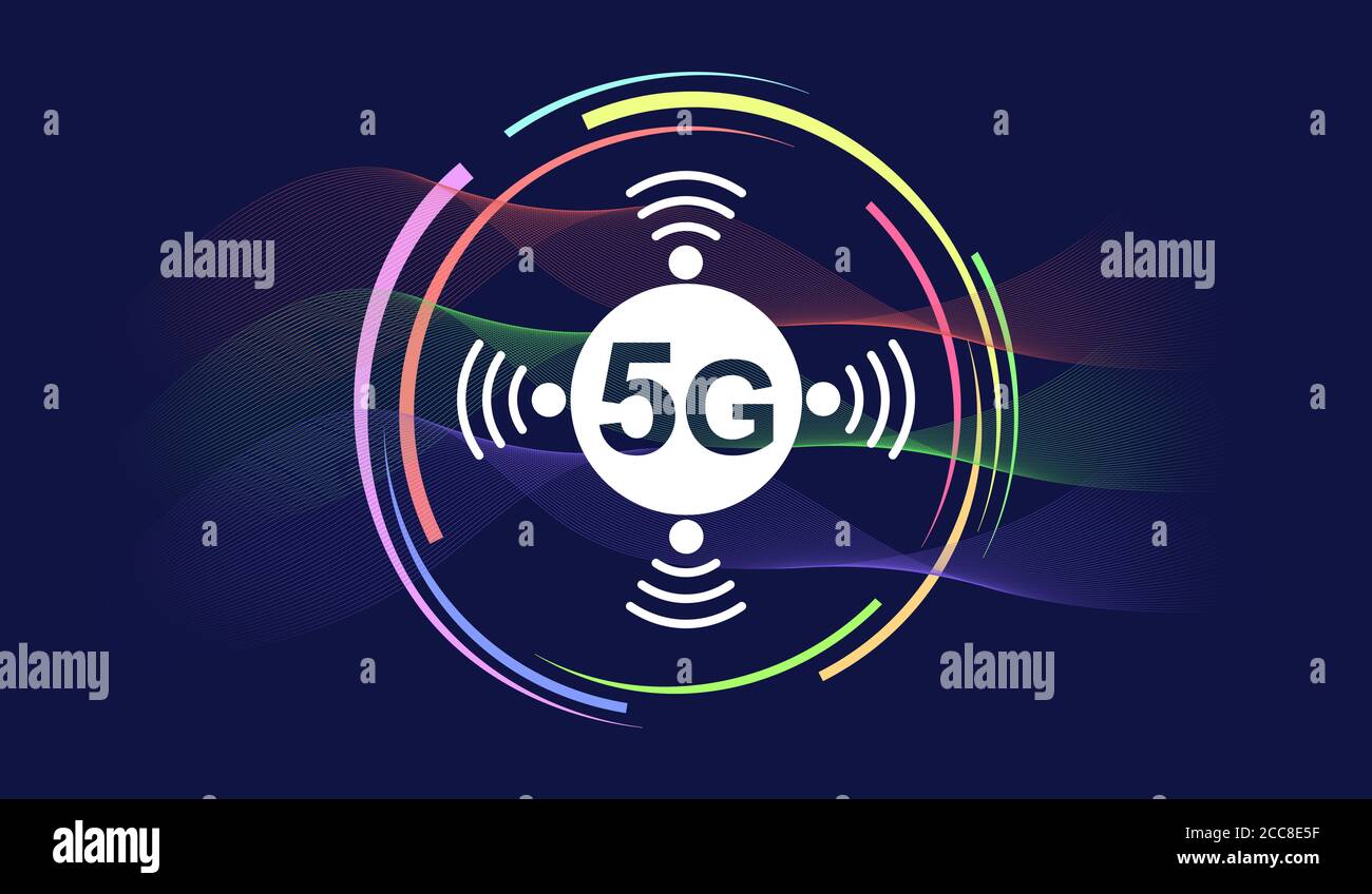 Illustration of a 5g concept Stock Photo - Alamy