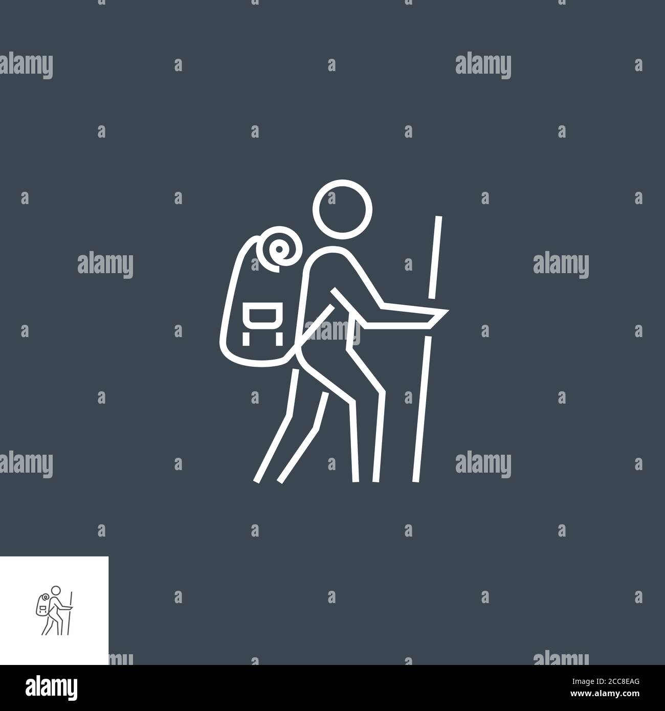 Hiking stick figure line hi-res stock photography and images - Alamy