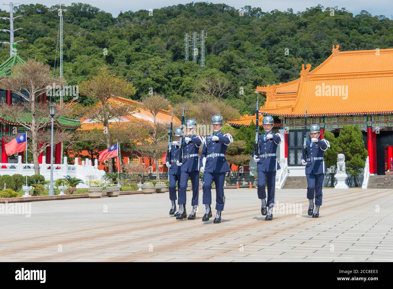 Changing of the honored guards at National Revolutionary Martyrs' Shrine (Taipei Martyrs' Shrine ...