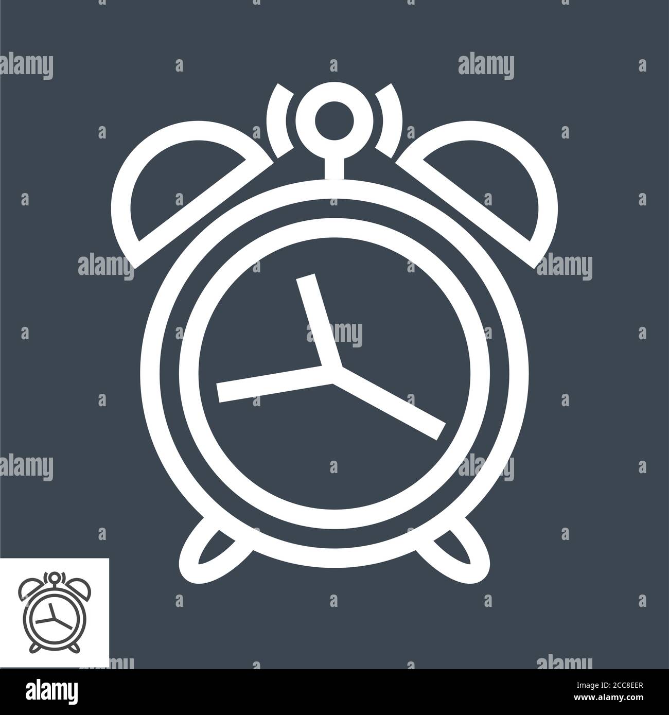Alarm Clock Thin Line Vector Icon Stock Vector Image And Art Alamy