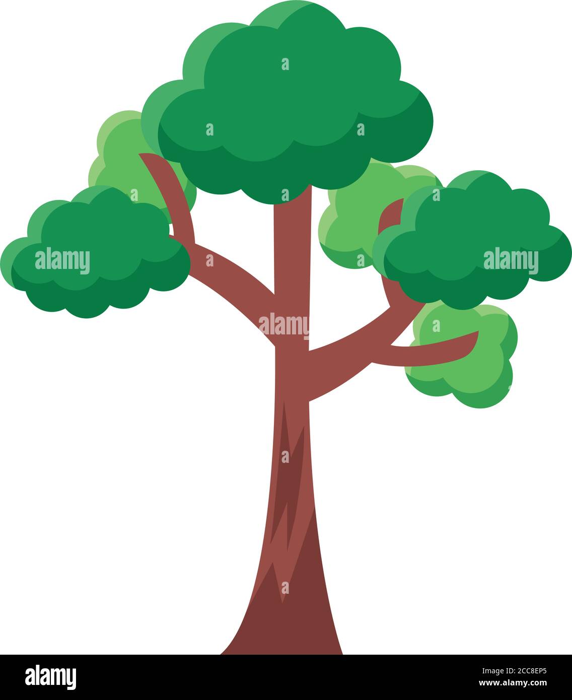 branched tree flat style icon vector illustration design Stock Vector ...