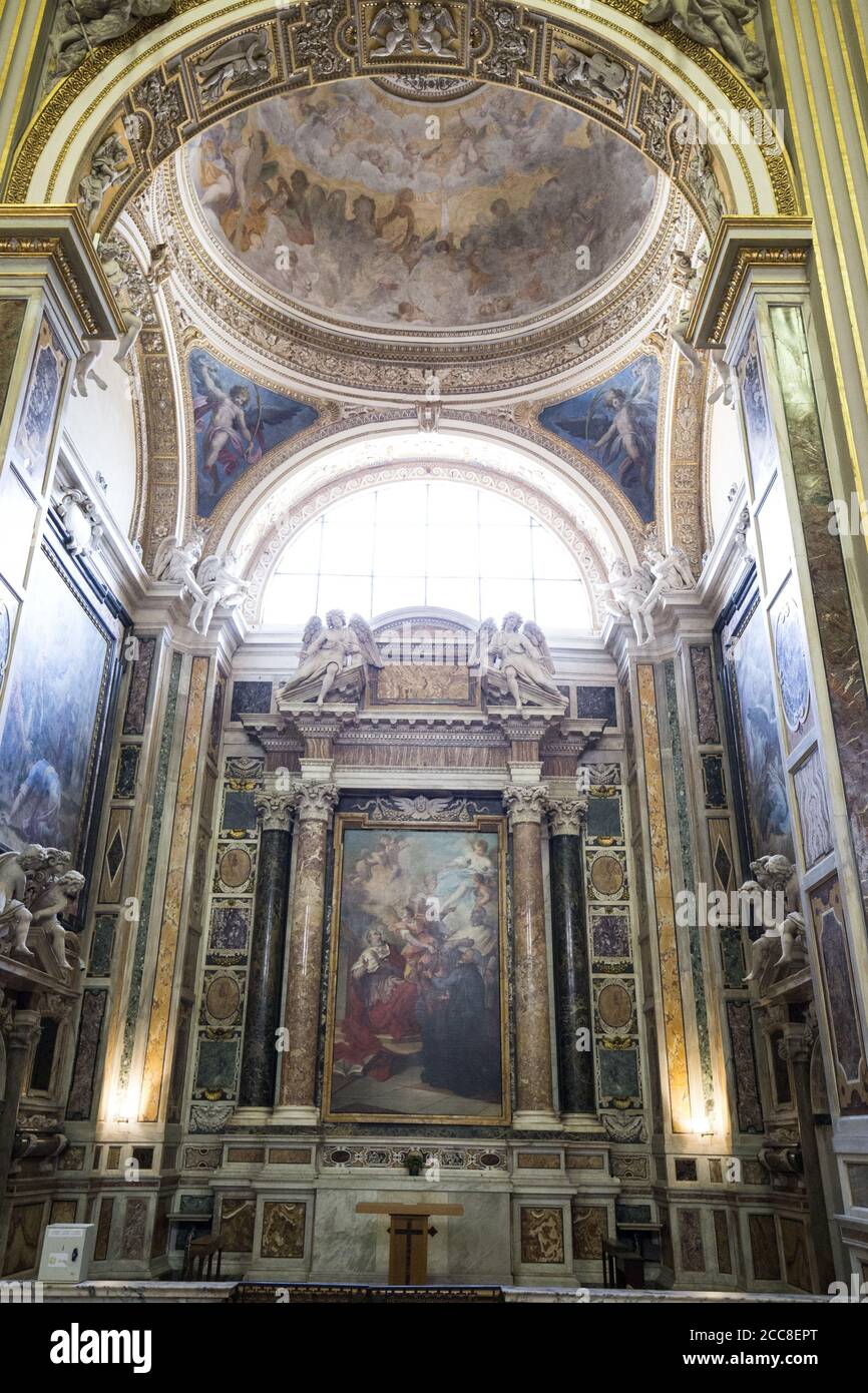 Vertical shot of beautiful frescos in the church of St Andrew in the ...