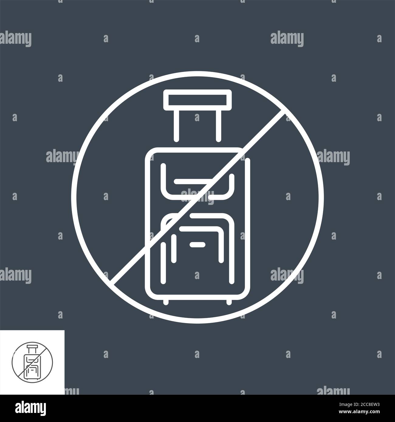 Avoid travel related vector thin line icon Stock Vector Image & Art - Alamy