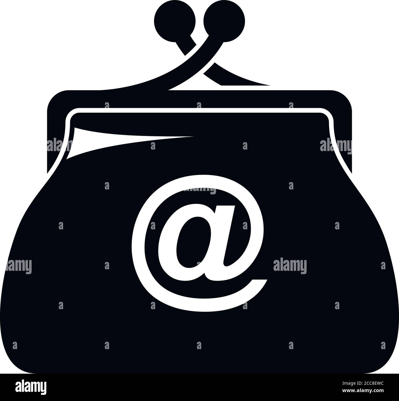 Internet digital wallet icon. Simple illustration of internet digital ...