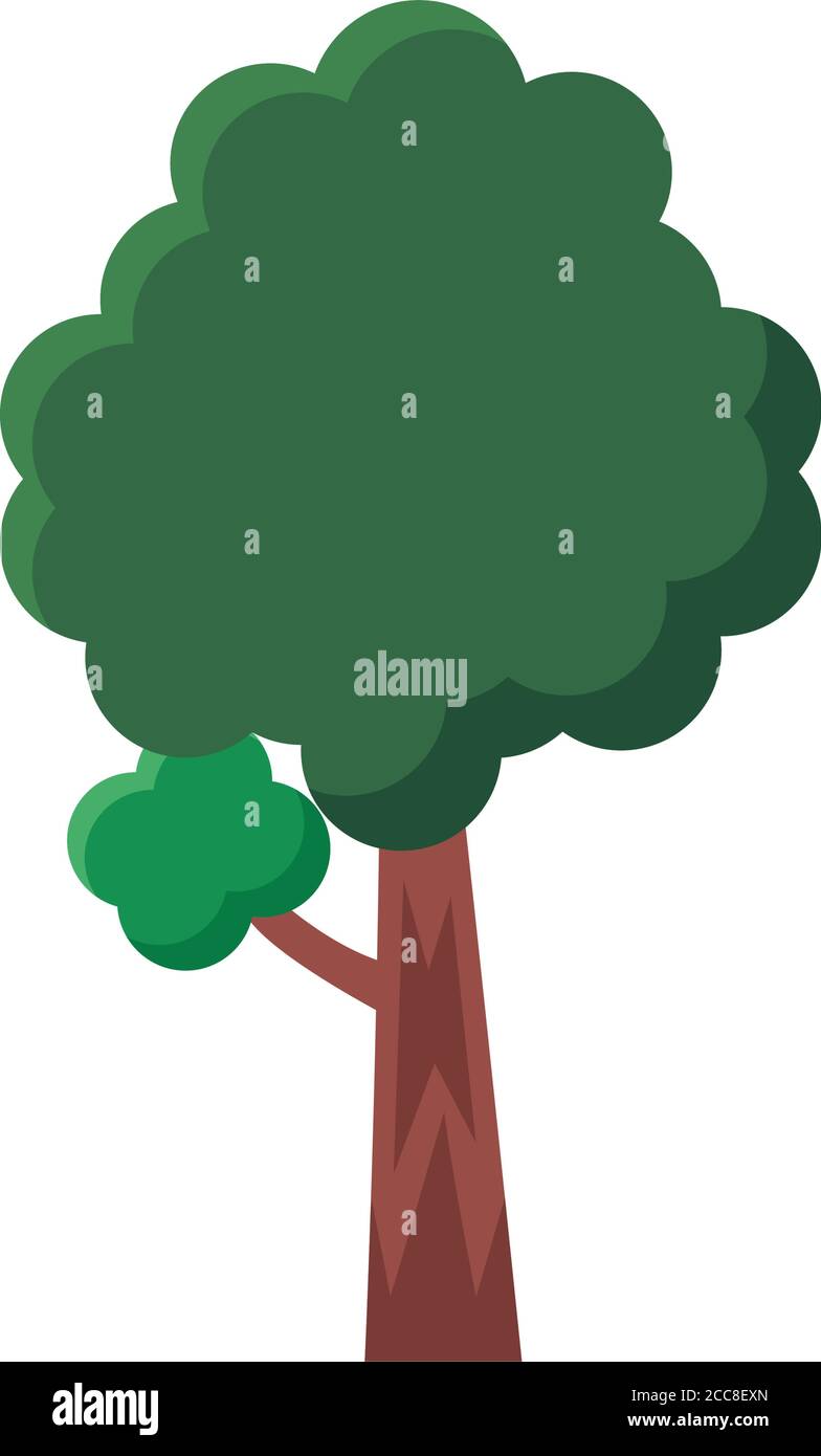 branched tree flat style icon vector illustration design Stock Vector ...