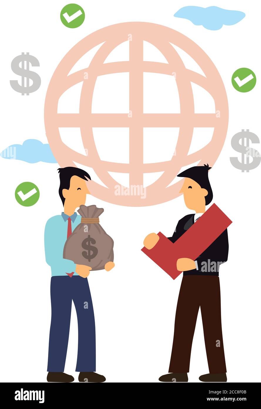 Businessmen trading on international level. International business ... Businessmen trading on international level. International business ...