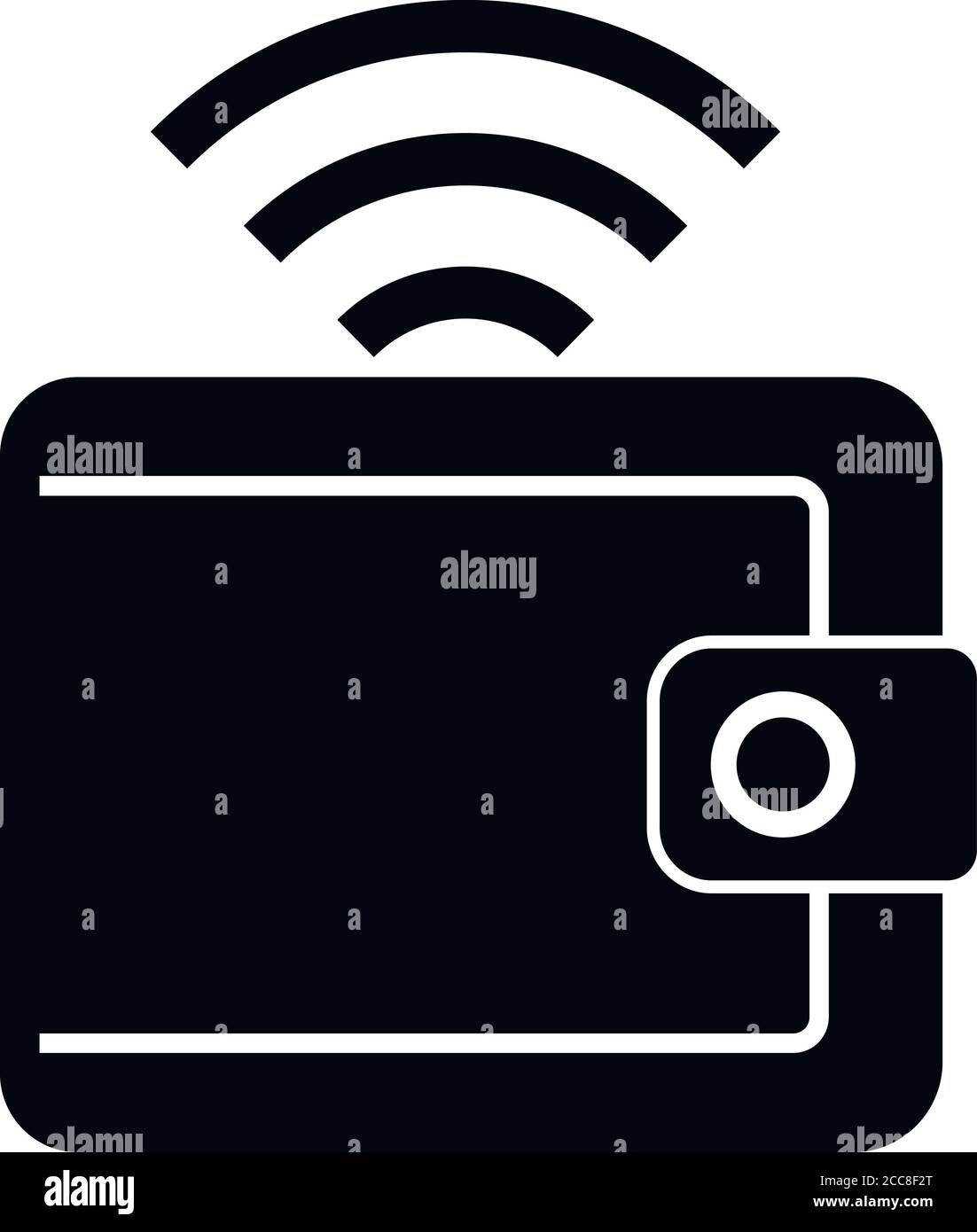 Digital wallet icon. Simple illustration of digital wallet vector icon ...