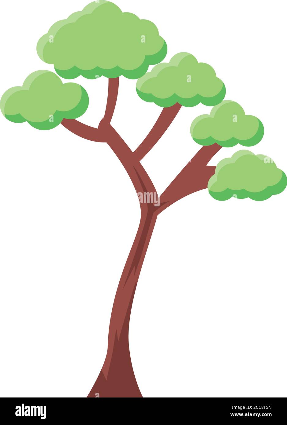 branched tree flat style icon vector illustration design Stock Vector ...