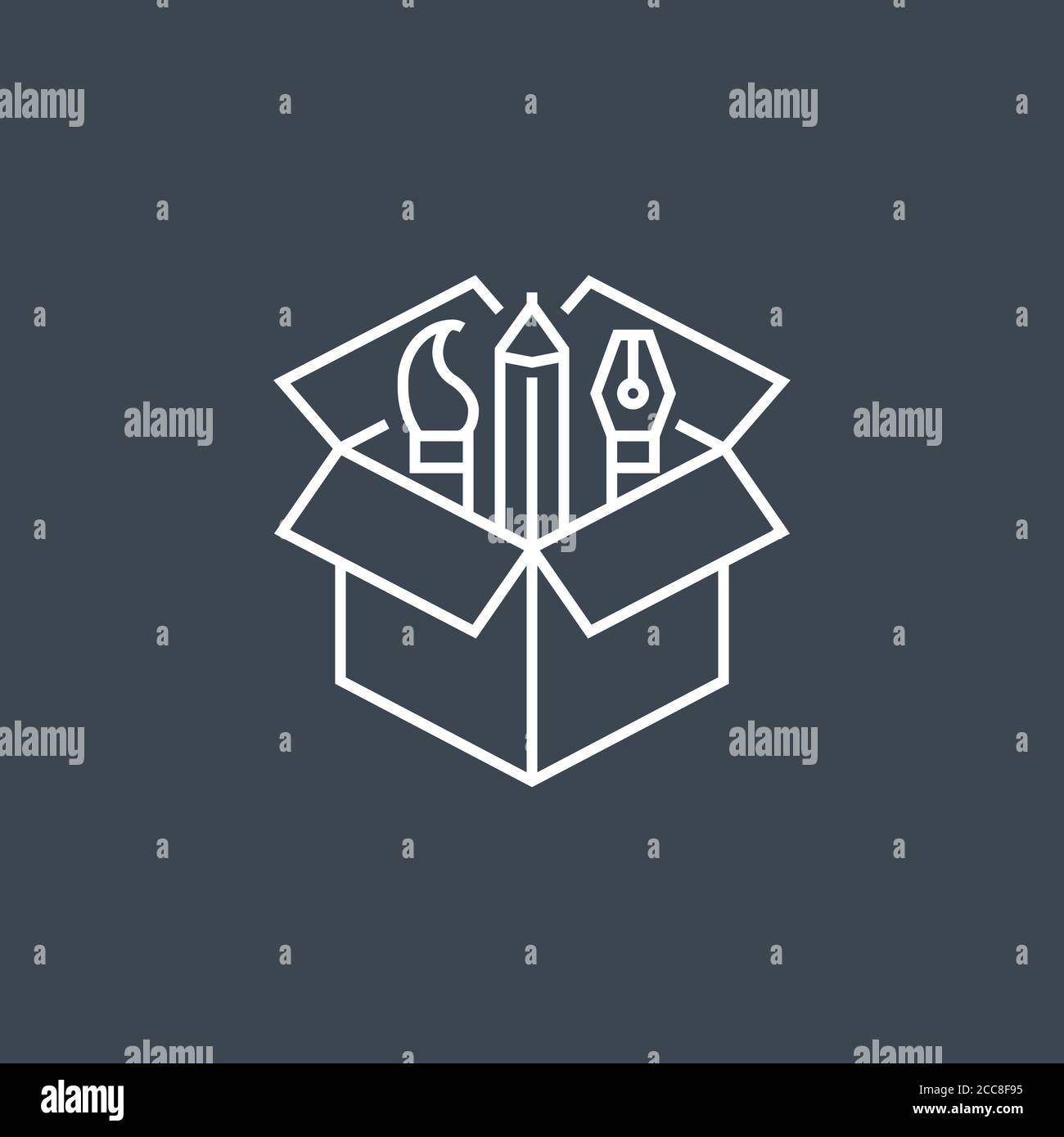 Creative Package Related Vector Thin Line Icon Stock Vector Image & Art ...