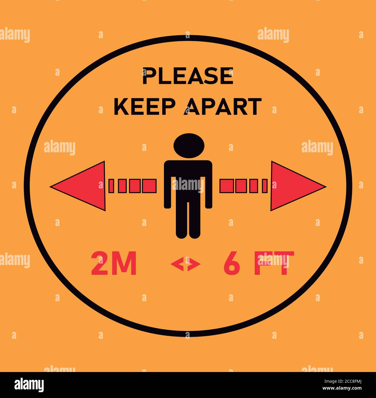 Please keep 2 m apart Stock Vector Images - Alamy