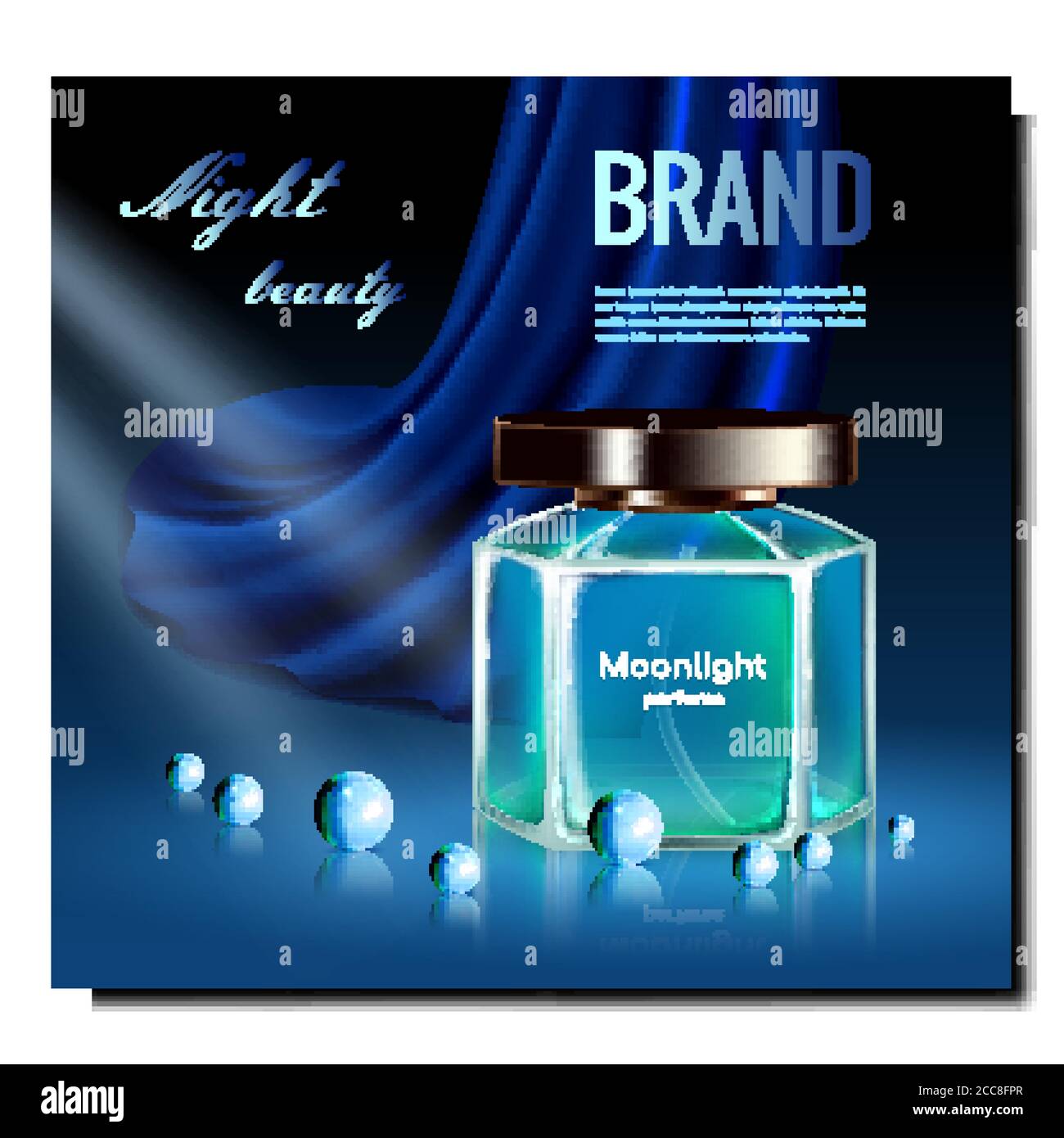 Perfume Aromatic Liquid Promotional Banner Vector Stock Vector Image ...