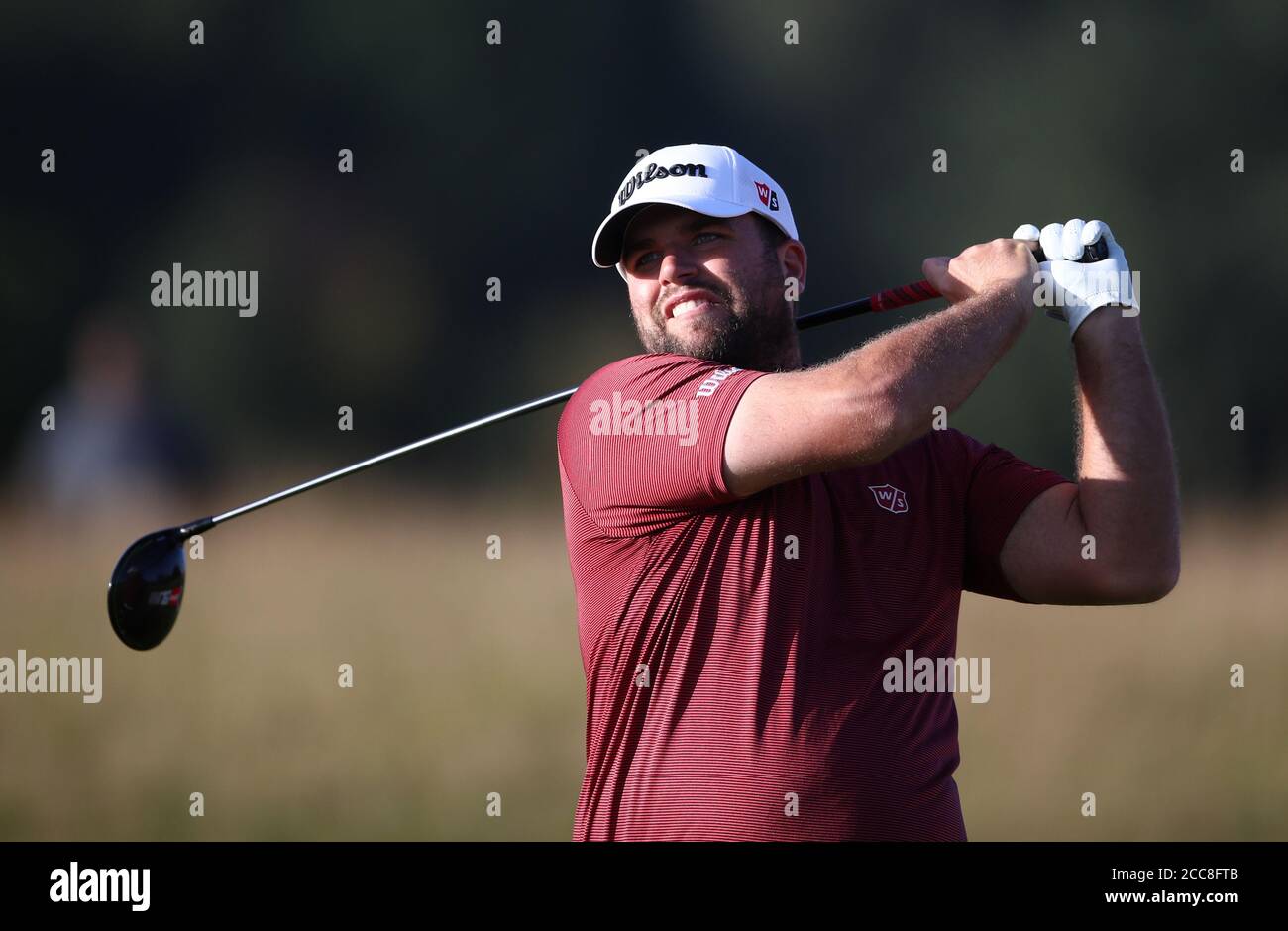 England's Jack Senior tees off on the 2nd during the day one of the ...