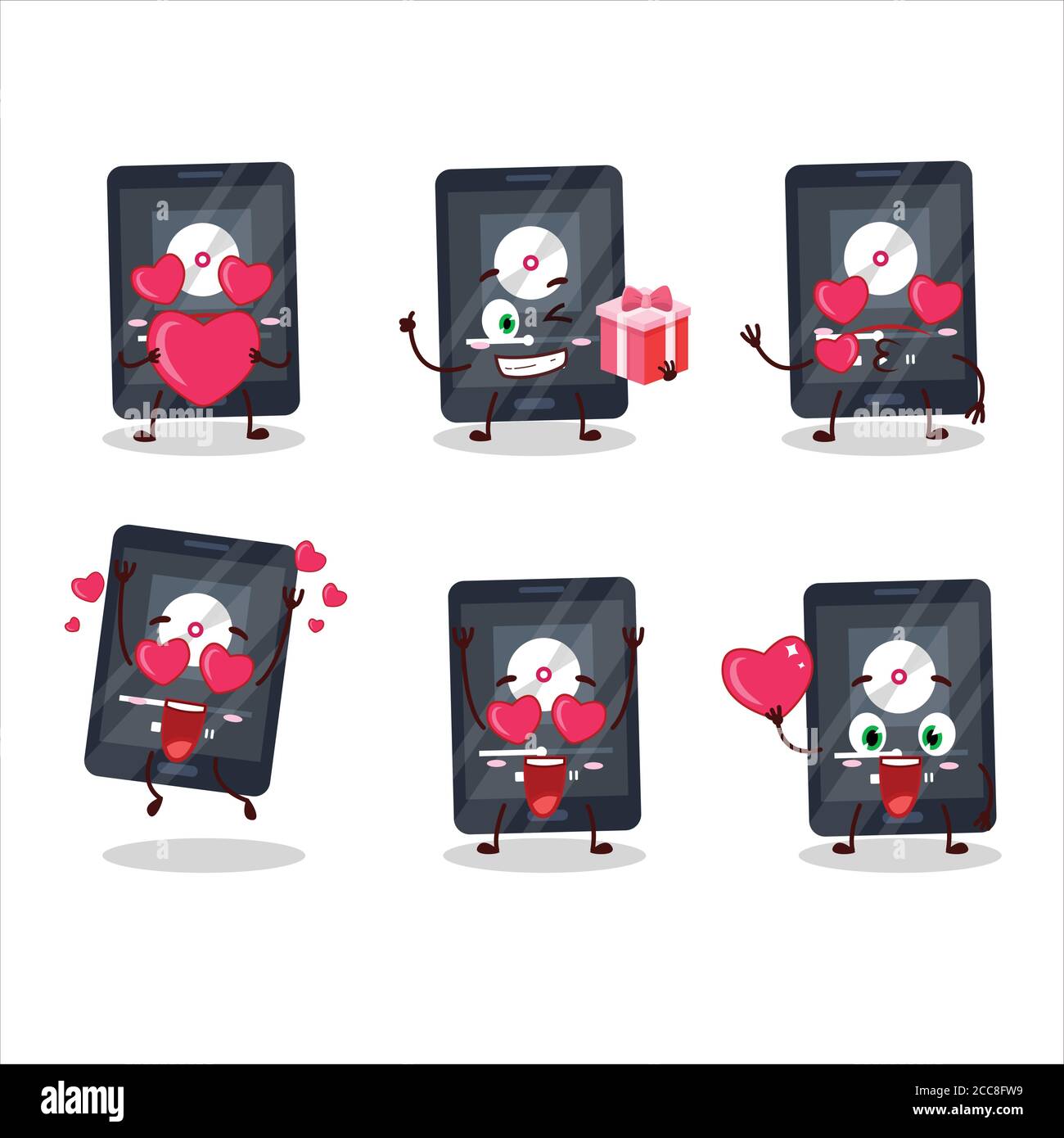 Ipod music cartoon character with love cute emoticon Stock Vector Image ...