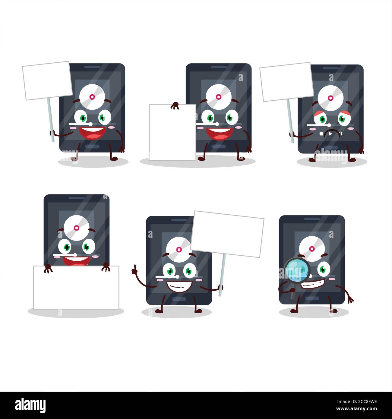 Ipod music cartoon character bring information board Stock Vector Image ...