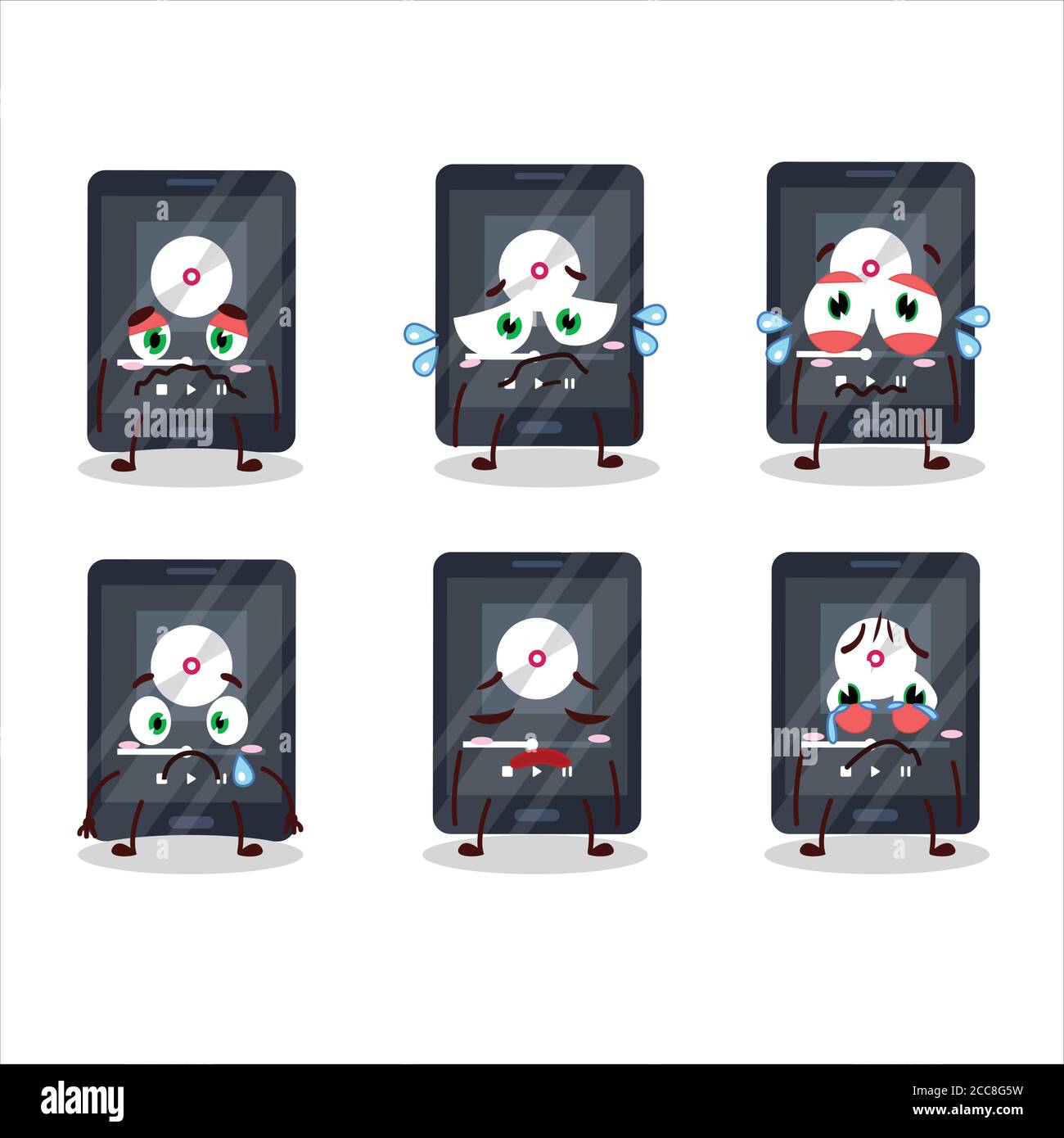 Ipod music cartoon character with sad expression Stock Vector Image ...