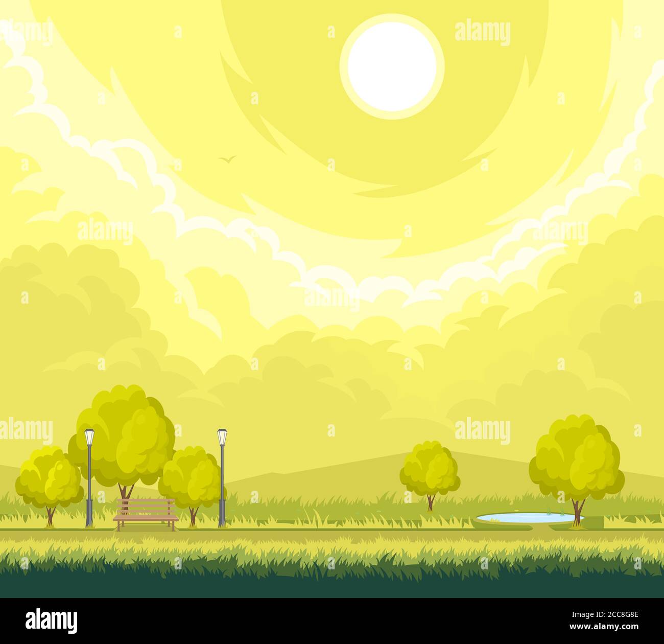 Panoramic autumn Stock Vector Images - Alamy