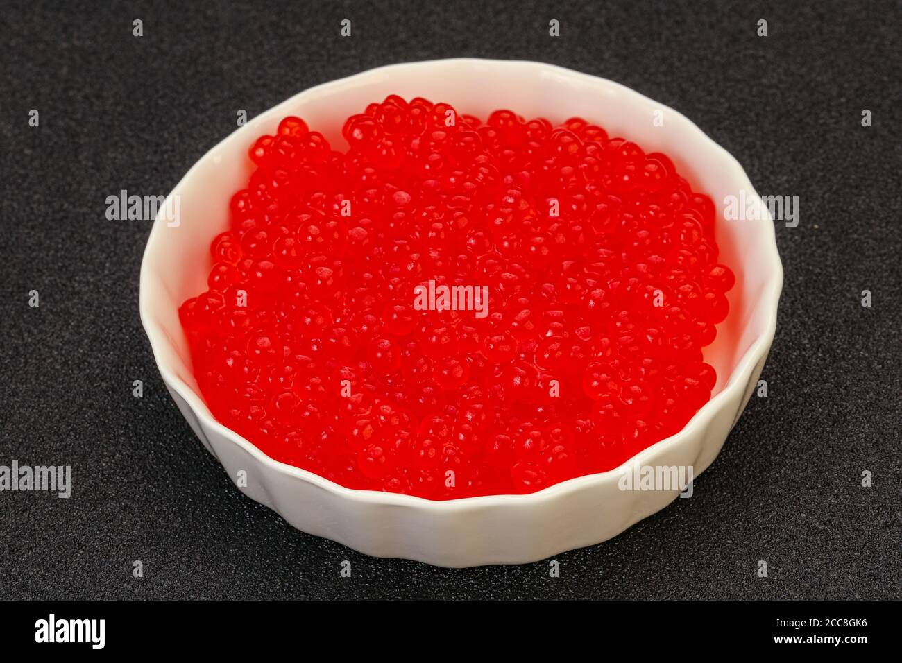 Luxury Red salmon caviar in the bowl Stock Photo - Alamy