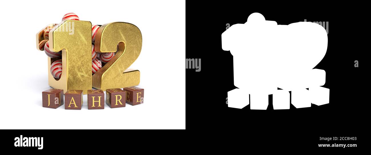 3d number 12 hi-res stock photography and images - Alamy