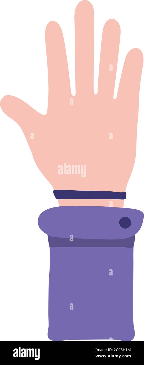 hand human stop protesting flat style icon vector illustration design ...