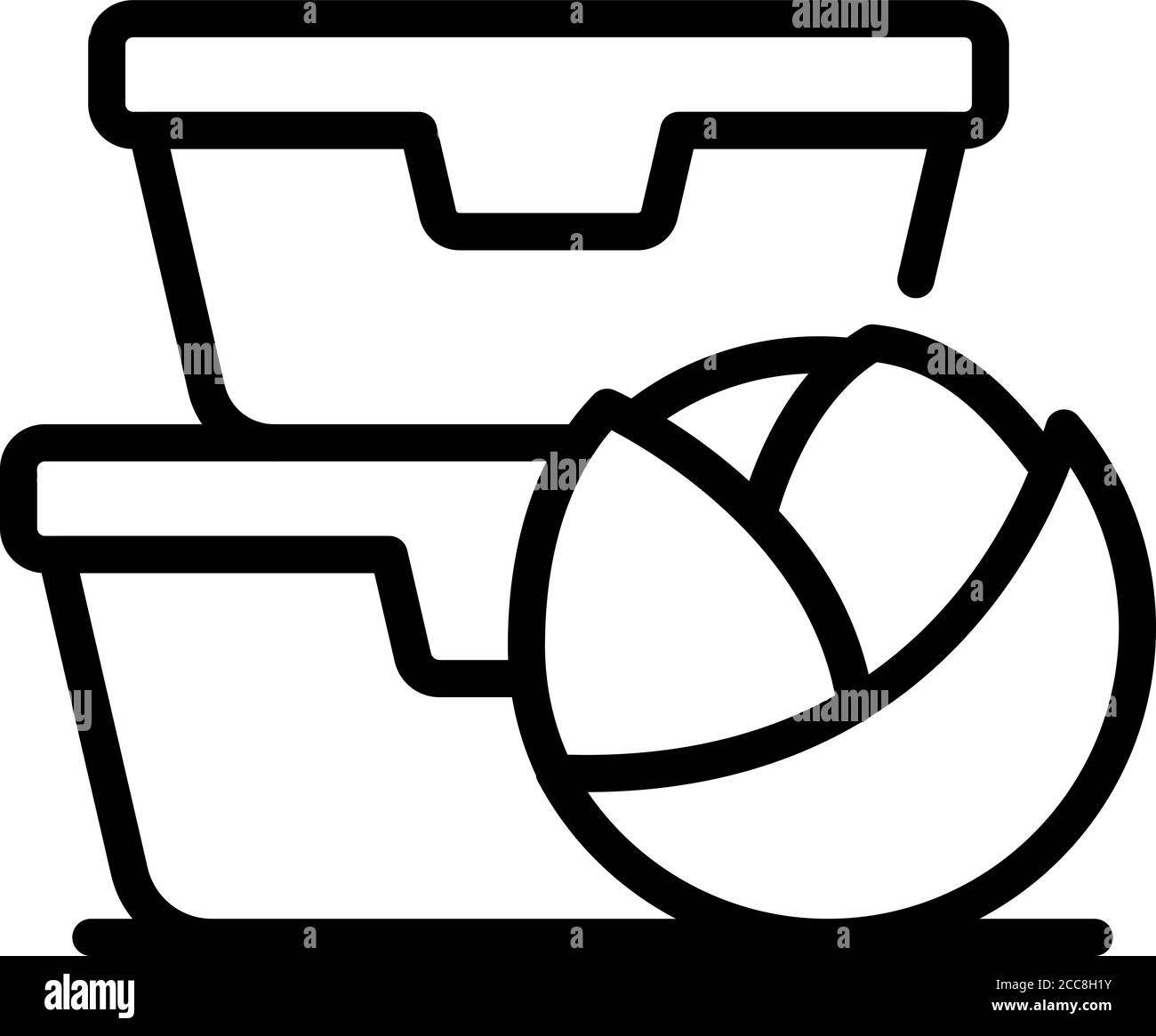 Food container icon, outline style Stock Vector Image & Art - Alamy